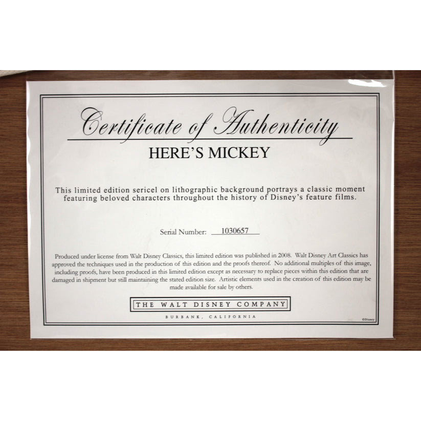 ディズニー 『HERE'S MICKEY』 - 北海道画廊